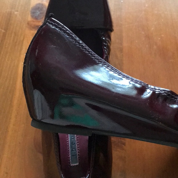 Theory | Shoes | Theory Shoes 72 Burgundy Patentleather Wedge New ...